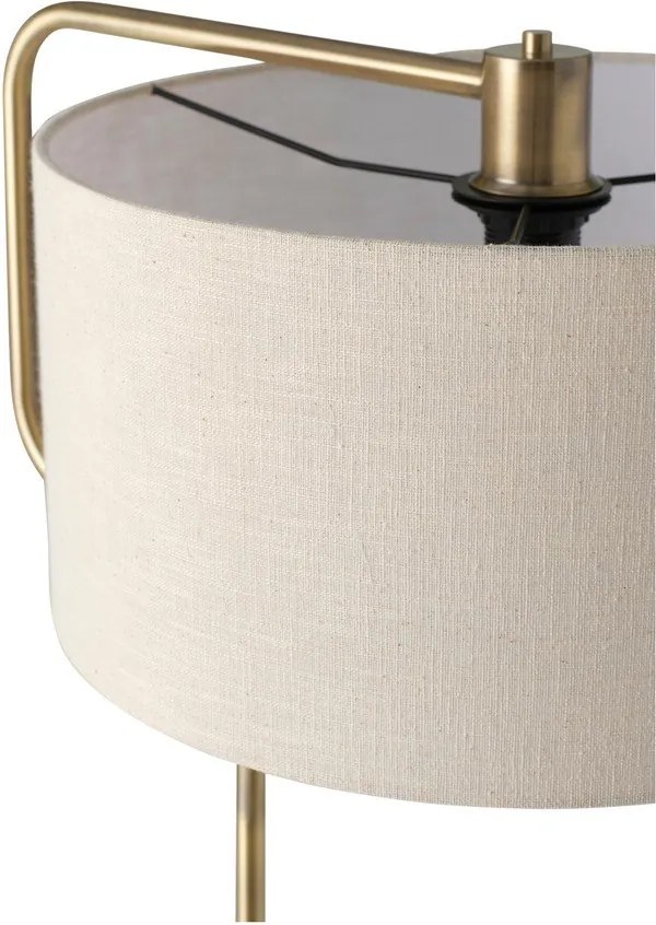 Krémová/v mosazné barvě látková stojací lampa (výška 160 cm) Josho – Ellos Home