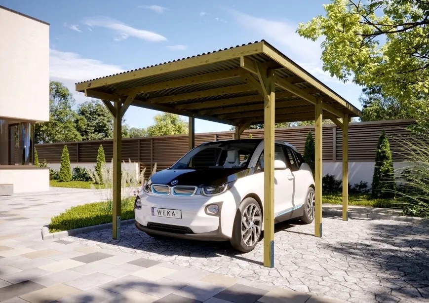 Dřevěný přístřešek na auto 606 Weka