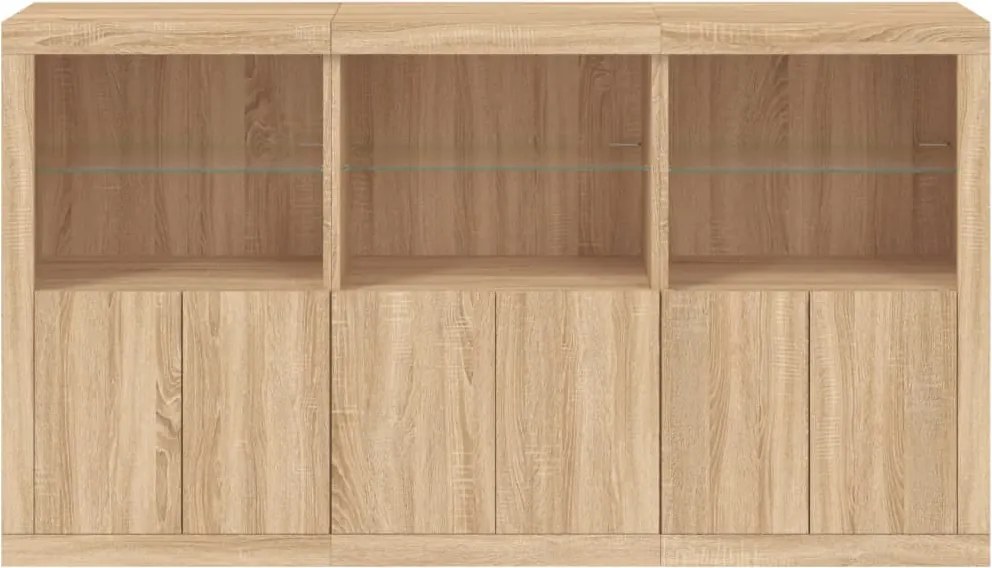 Příborník s LED osvětlením dub sonoma 181,5 x 37 x 100 cm 3209151