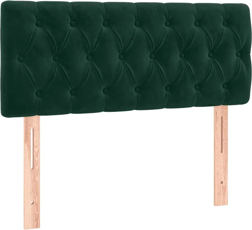 Box spring postel s matrací tmavě zelená 120 x 200 cm samet 3141476