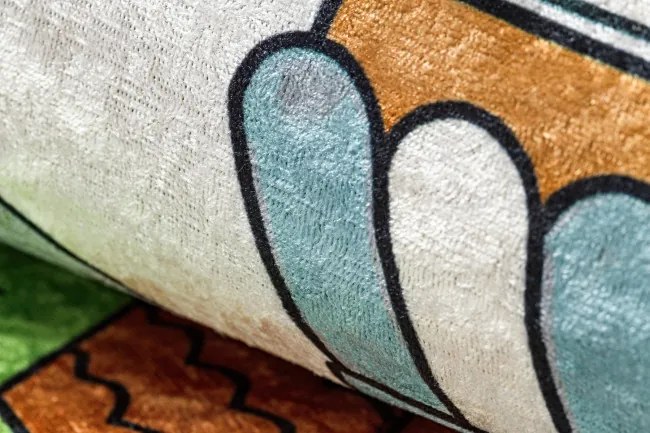Dětský koberec protiskluzový BAMBINO 61430 šedý / růžový