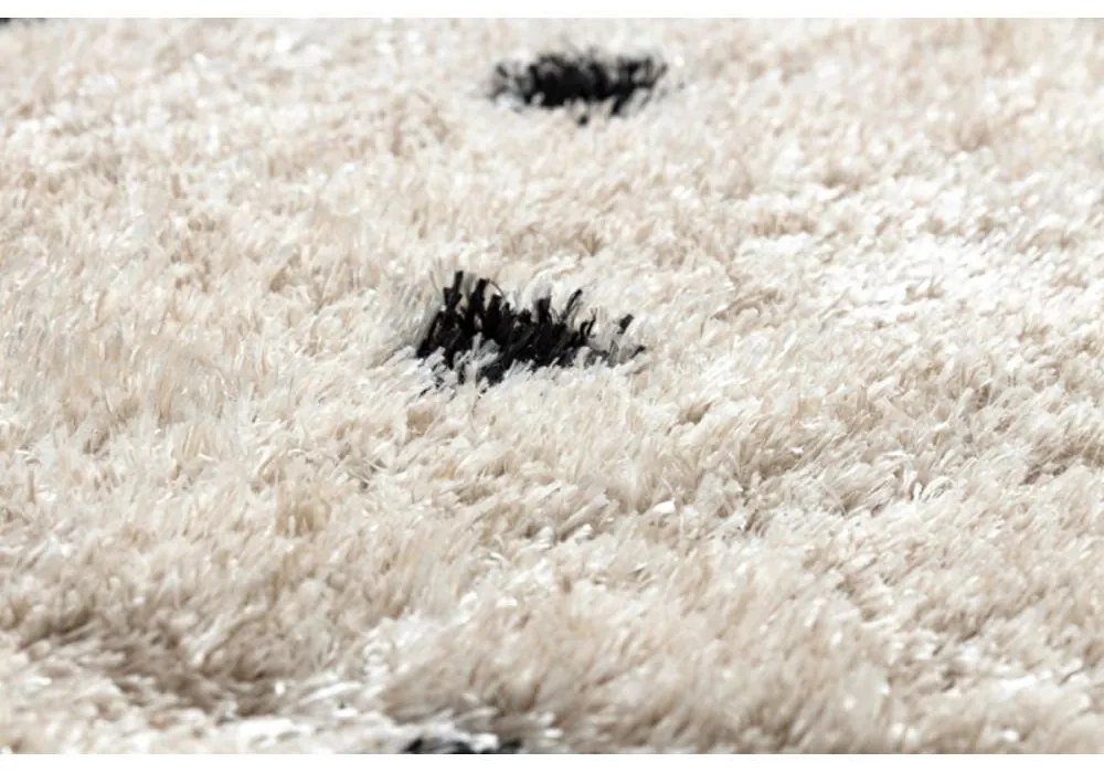 Kusový koberec shaggy Dots krémový 120x170cm