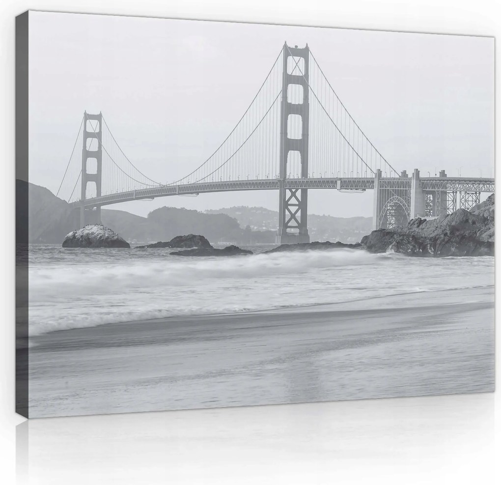 Obraz 100x75 Most Golden Gate San Francisco mlha moře oceán