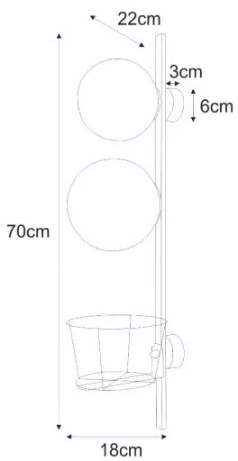 Designové nástěnné svítidlo Plant