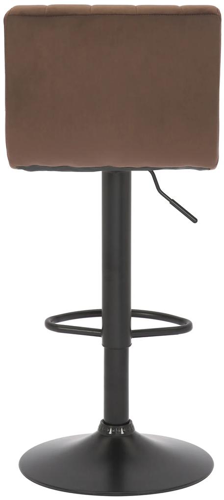 Barová židle Wragby - samet | hnědá