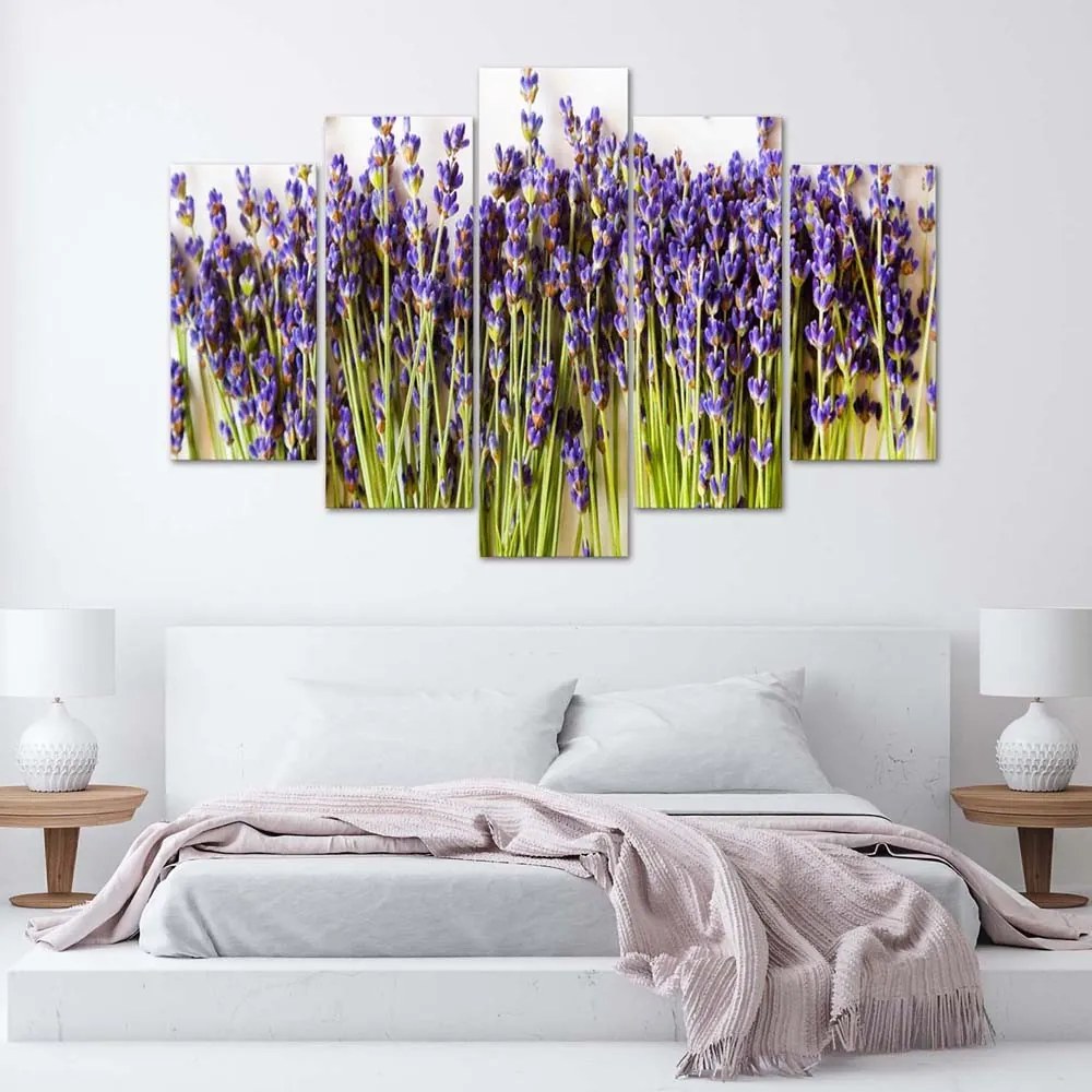 Gario Obraz na plátně Lavender - 5 dílný Rozměry: 100 x 70 cm