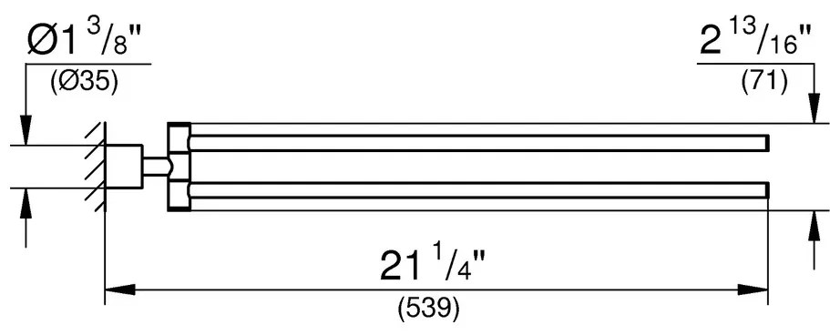 GROHE Atrio - Držák na ručníky, kartáčovaný Hard Graphite 40308AL3