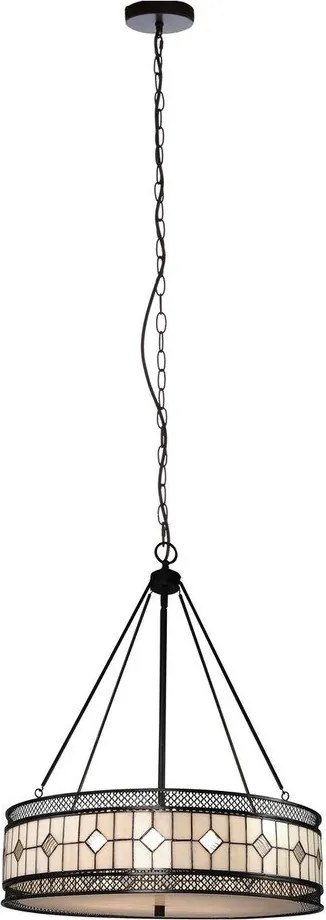 Kovové závěsné svítidlo se skleněným stínidlem ø 60 cm Waldorf – Premier Housewares
