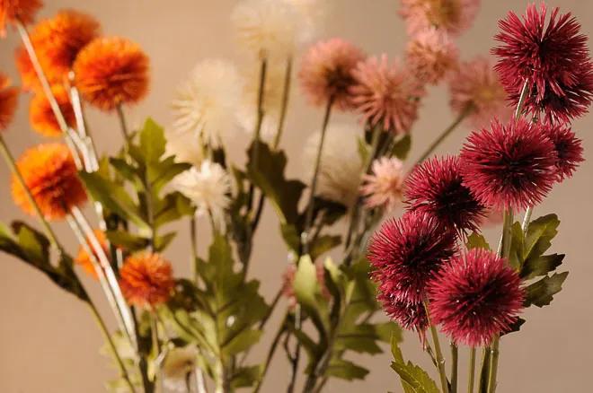 Paramit DRY PLASTIC POMPOM Aranžovací květina růžová 61 cm