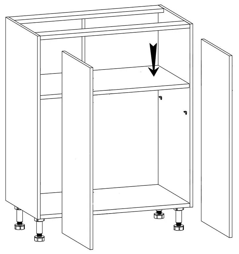 ASPEN gr | dolní skříňka D60 | šedá lesk