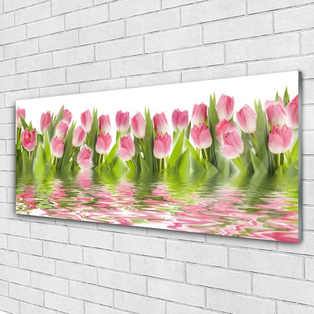 akrylový obraz Tulipány Rostlina Příroda 125x50 cm