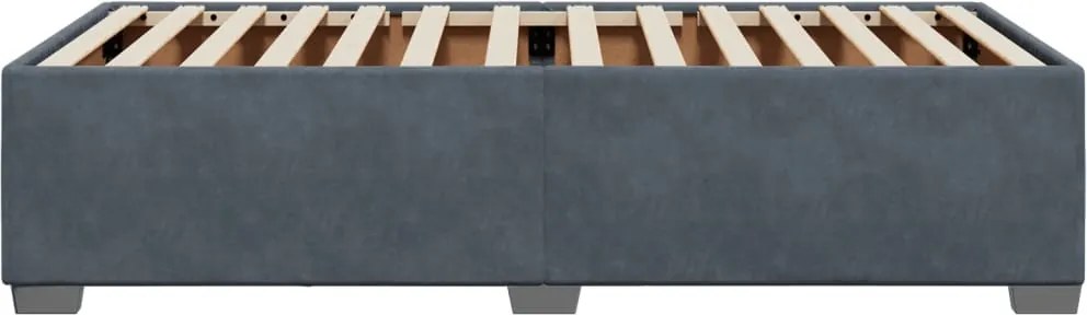 Rám postele bez matrace tmavě šedá 80 x 200 cm samet 3284596