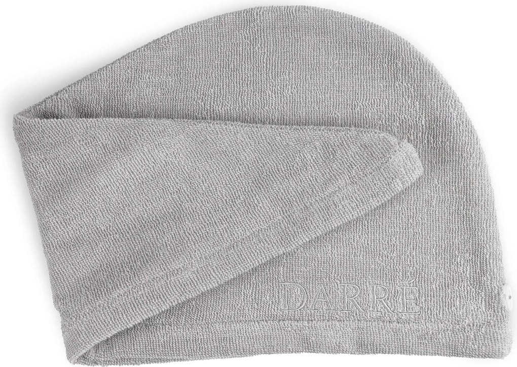 Bavlněný froté turban do sauny a wellness Comfort světle šedý