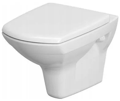 Cersanit Carina Clean On, závěsná wc mísa + antibakteriální toaletní sedátko z duroplastu, set 548, bílá, K701-033
