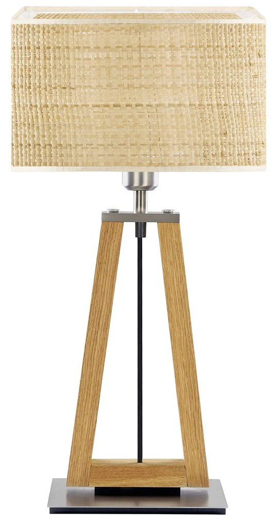 Stolní lampa HerzBlut Bi Bob, olejovaný jasan/písek