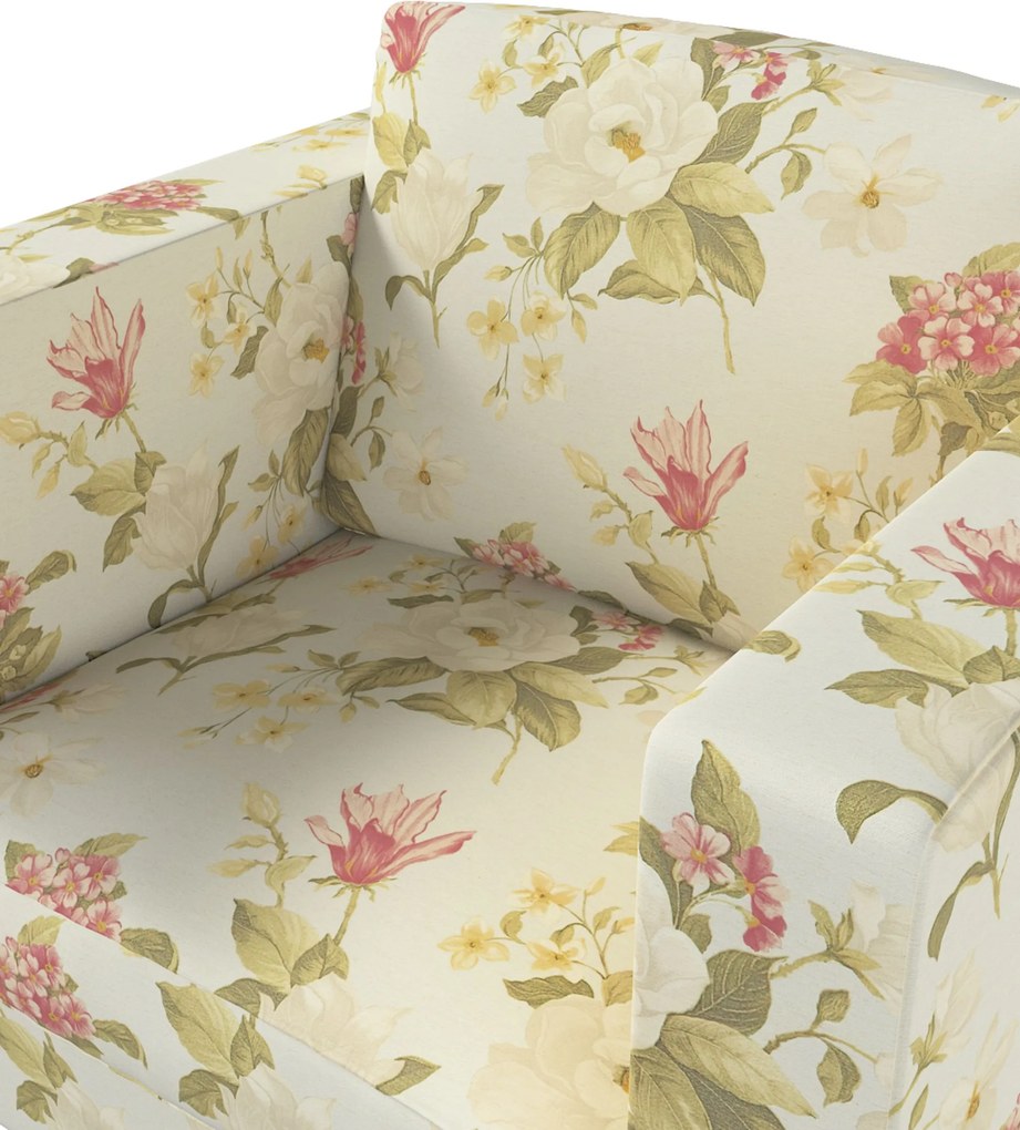 Potah na křesko IKEA Karlanda, krátký barva vícebarevná látka vzorované