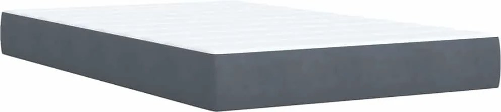 Box spring postel s matrací tmavě šedá 120 x 200 cm samet 3287723