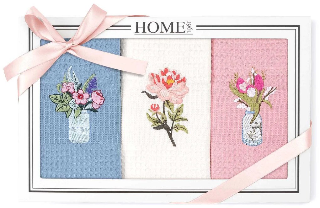 KUCHYŇSKÉ UTĚRKY HOME4 SADA 3 KS 50X70 CM VZOROVANÉ