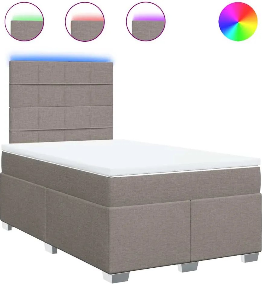 Box spring postel s matrací taupe 120x200 cm textil 3292759