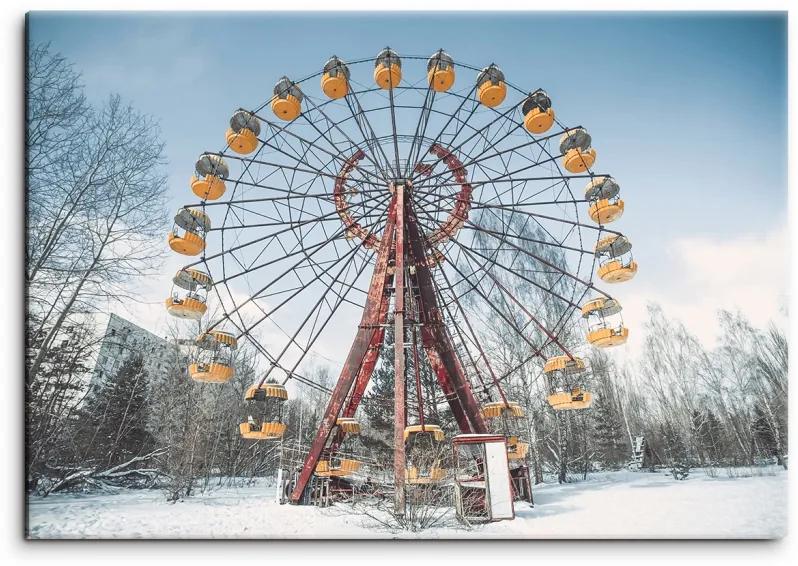 Obraz ruské kolo - Černobyl Velikost (šířka x výška): 150x100 cm