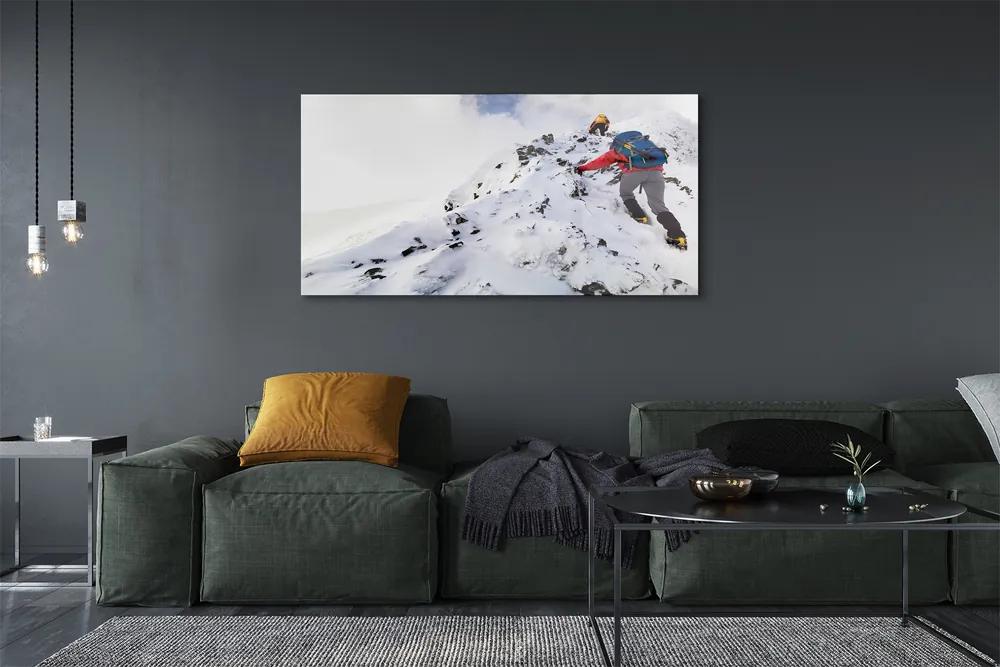 akrylový obraz horolezectví 140x70 cm