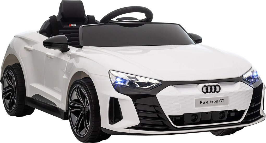 HOMCOM Dětské elektrické auto 12V s dálkovým ovládáním 2,4 GHz, 2 motory, vůz pro děti s 4 odpruženými koly, klaksonem, světlomety, hudbou, měkkým zač