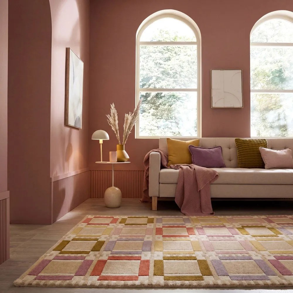 Ručně tkaný vlněný koberec v přírodní barvě 160x230 cm Quadro Wool – Flair Rugs