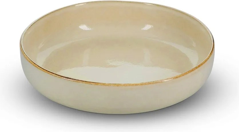 Béžový servírovací talíř z kameniny Meridian – Salt&Pepper