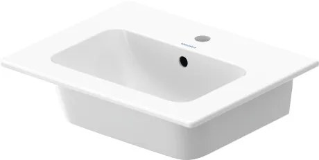 Duravit ME by Starck - Umyvadlo do nábytku asymetrické, s přepadem, 530x430 mm, 1 otvor na baterii, bílá 2336530000