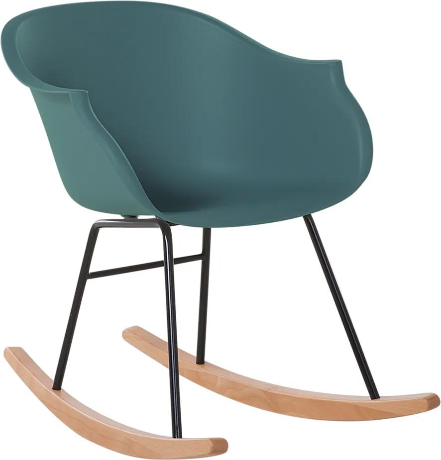 Houpací smaragdová židle - HARMONY
