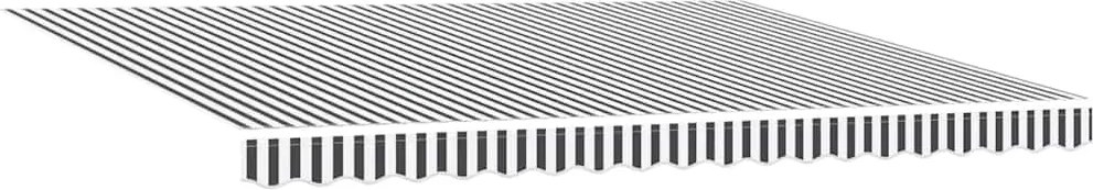 Automatická zatahovací markýza s LED antracit a bílá 450x300 cm 3215787