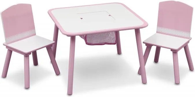 Delta Dětský stůl s židlemi růžový TT89513GN