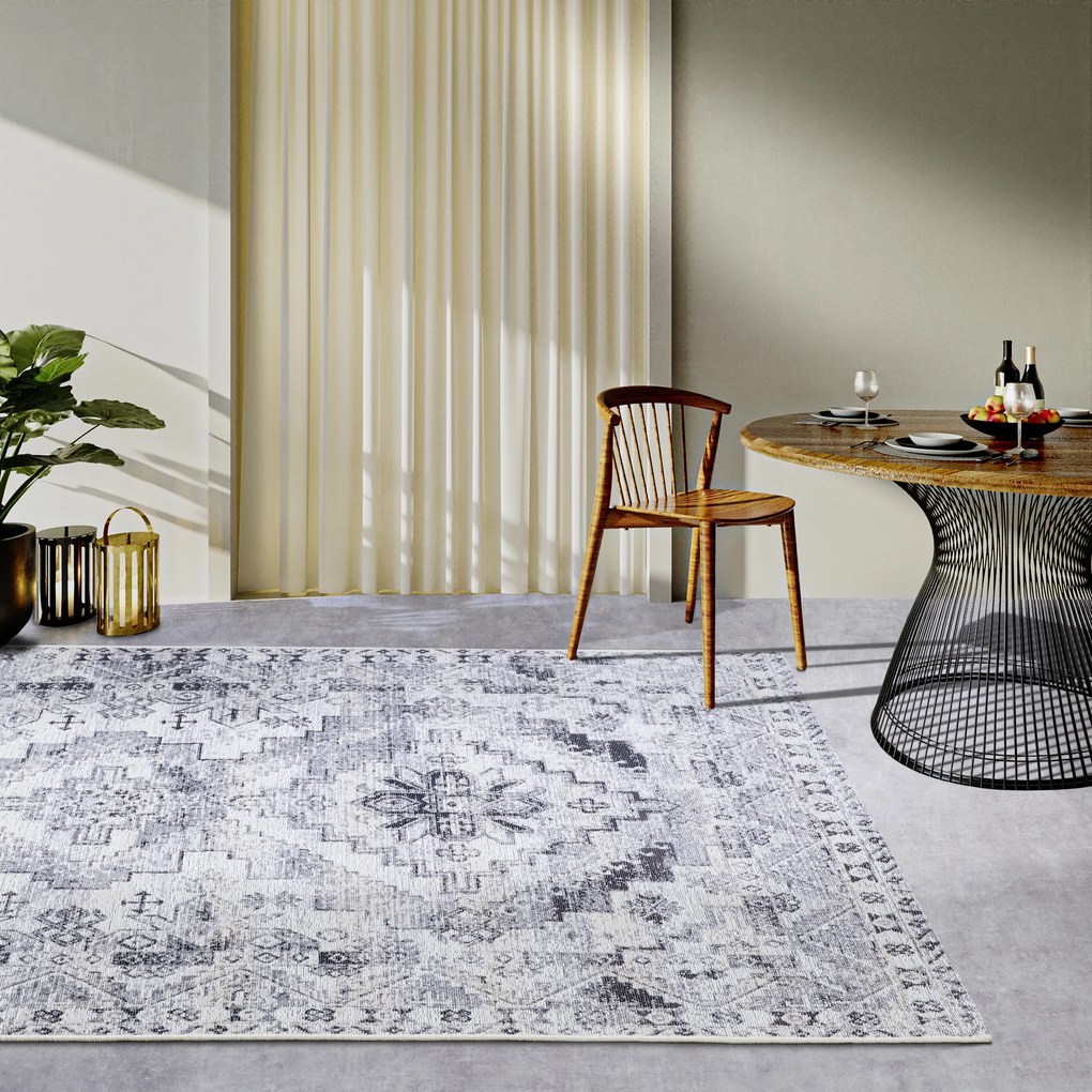 Villeroy & Boch Kusový koberec 106063 Cream, Grey – na ven i na doma, 160x235, šedá, chodba / předsíň