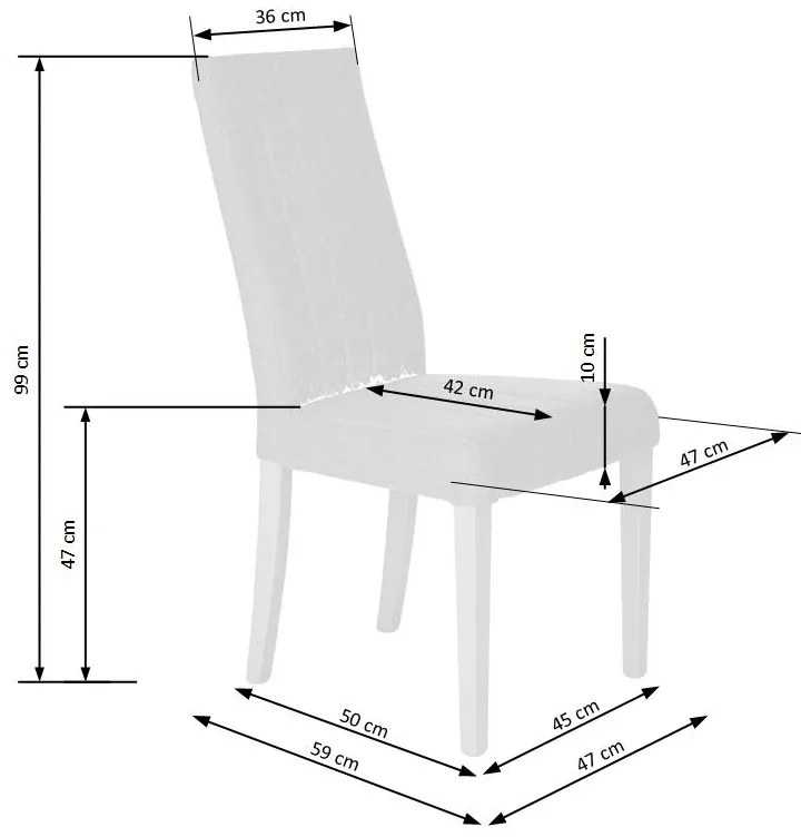 Jídelní židle Diego, hnědá / dub sonoma