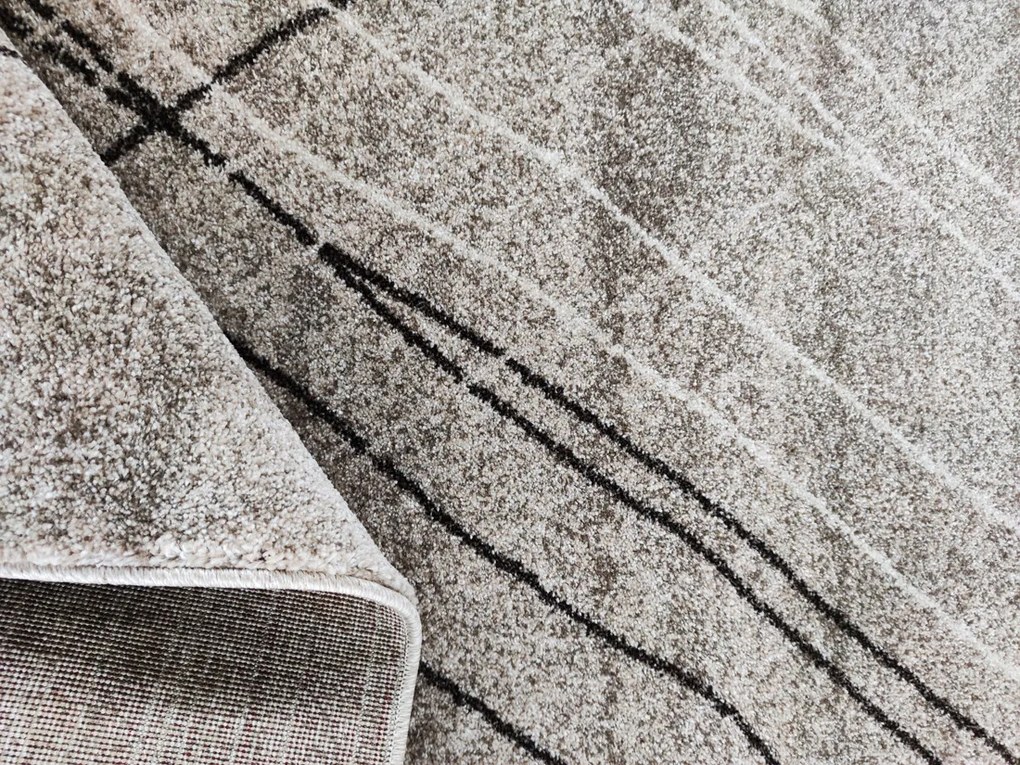 BE Koberec Miami 130 VIZON - béžový obdélníkový Rozměr: 120x180 cm