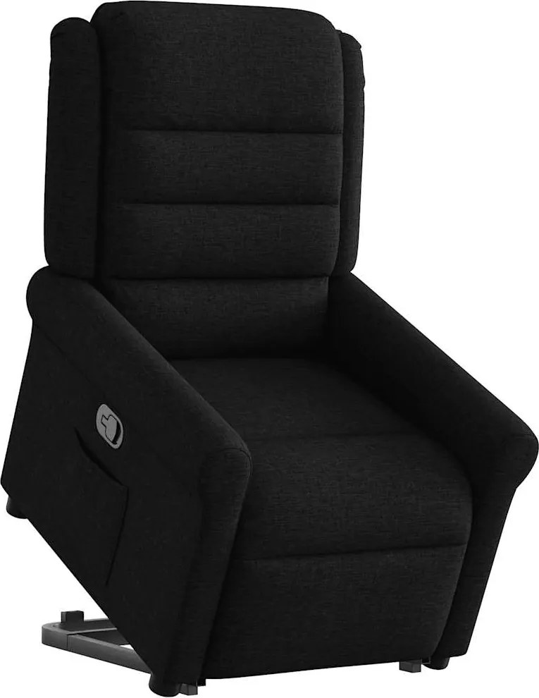Zvedací polohovací křeslo černé textil 3303316