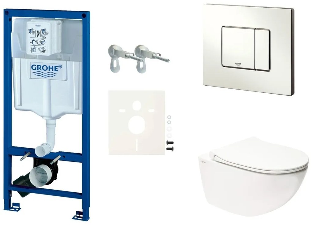 Cenově zvýhodněný závěsný WC set Grohe do lehkých stěn / předstěnová montáž+ WC SAT Infinitio SIKOGRSINF2S