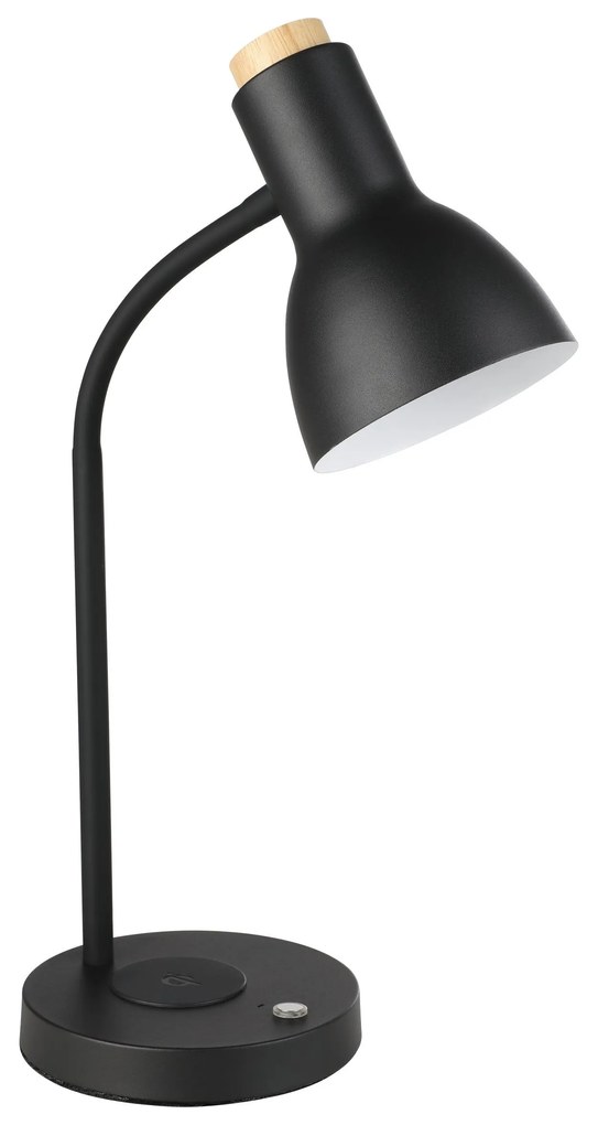 EGLO LED stolní dotyková lampa VERADAL-QI, 5,5W, teplá bílá, černá 900628