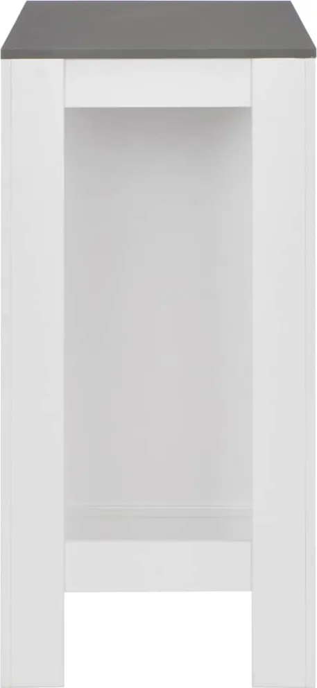 280216  Bar Table with Shelf White 110x50x103 cm 280216