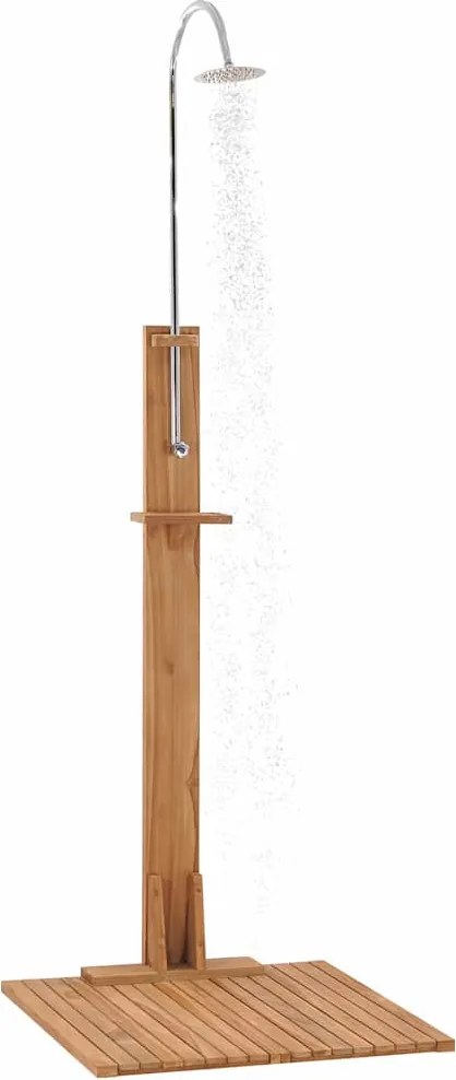 Zahradní sprcha 75 x 75 x 210 cm masivní teakové dřevo 312276