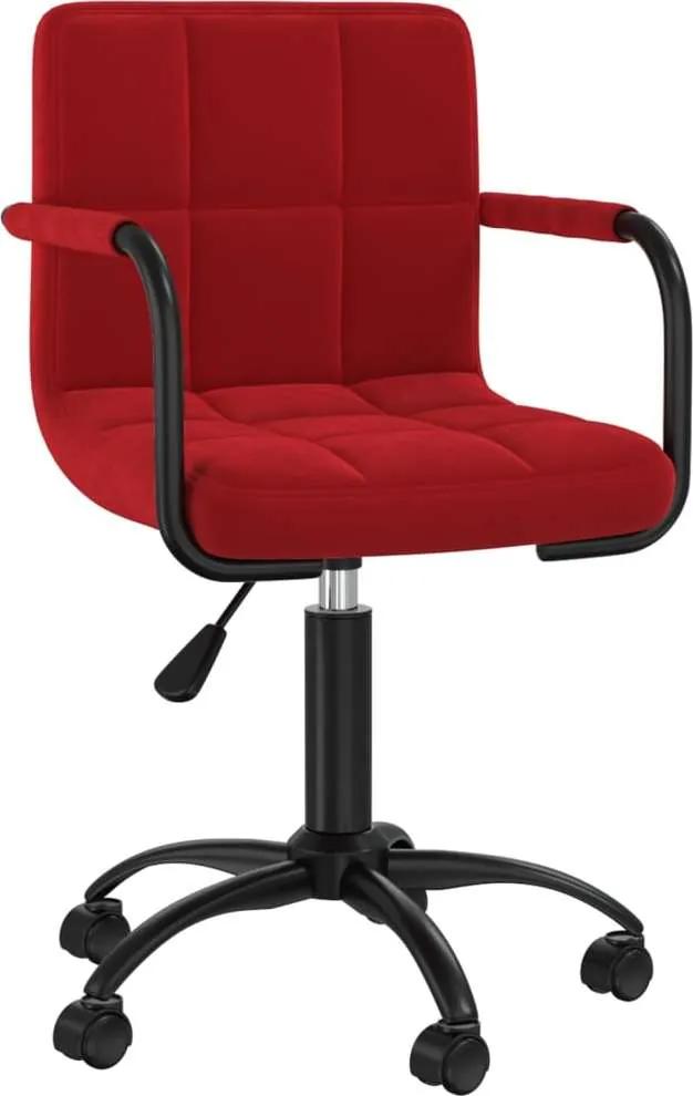 vidaXL Otočná jídelní židle samet [3088031] Barva: Černá