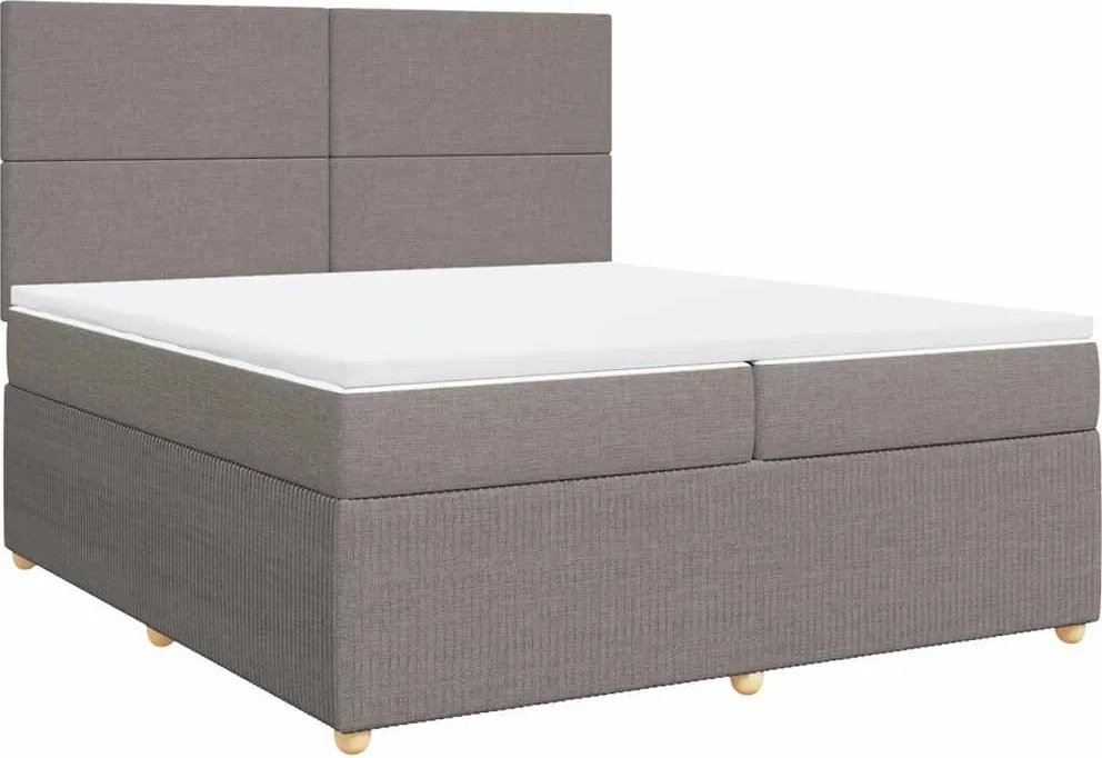 Box spring postel s matrací taupe 200x200 cm textil 3294460