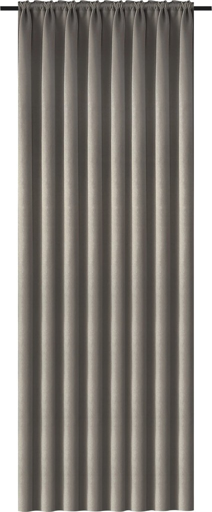 Závěs OXFORD 140x270 cm, šedohnědý Zavěšení: Řasící páska