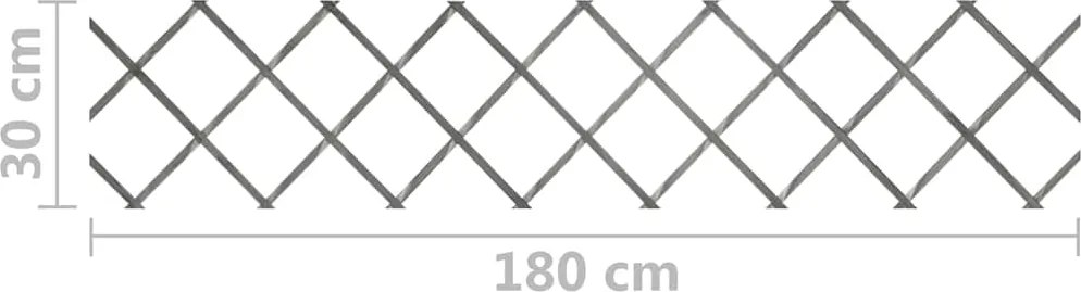Trelážové ploty 5 ks šedé masivní jedlové dřevo 180 x 30 cm 316423