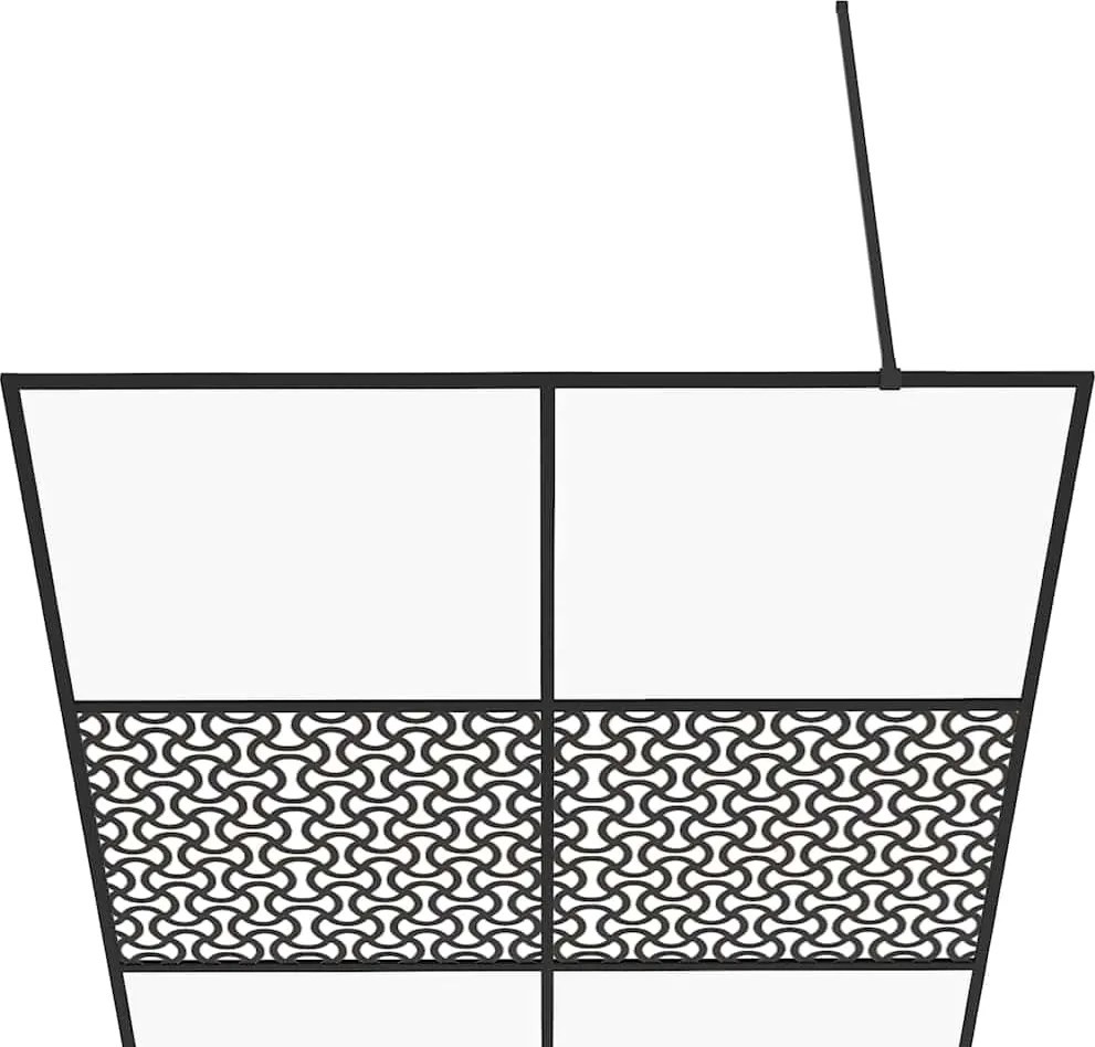 Zástěna do průchozí sprchy čiré ESG sklo 140 x 195 cm černá 151032