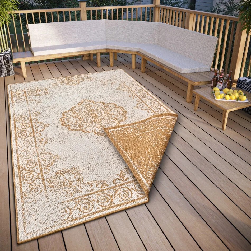 NORTHRUGS - Hanse Home koberce Kusový koberec Twin Supreme 105788 Cebu Ochre – na ven i na doma - 120x170 cm