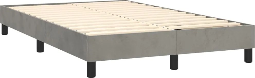 Box spring postel s matrací světle šedá 120 x 200 cm samet 3141413