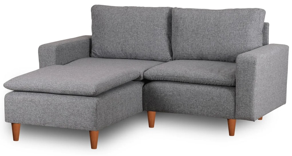 Hanah Home Rohová pohovka LUNGO MINI světle šedá