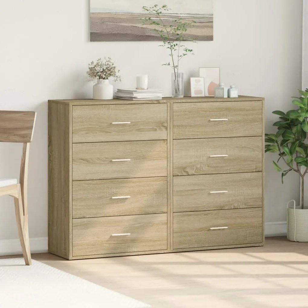 Příborníky 2 ks dub sonoma 60 x 31 x 84 cm kompozitní dřevo 3276583