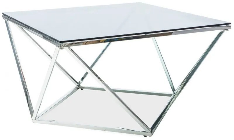Casarredo Konferenční stolek SILVER A chrom/kouřové sklo